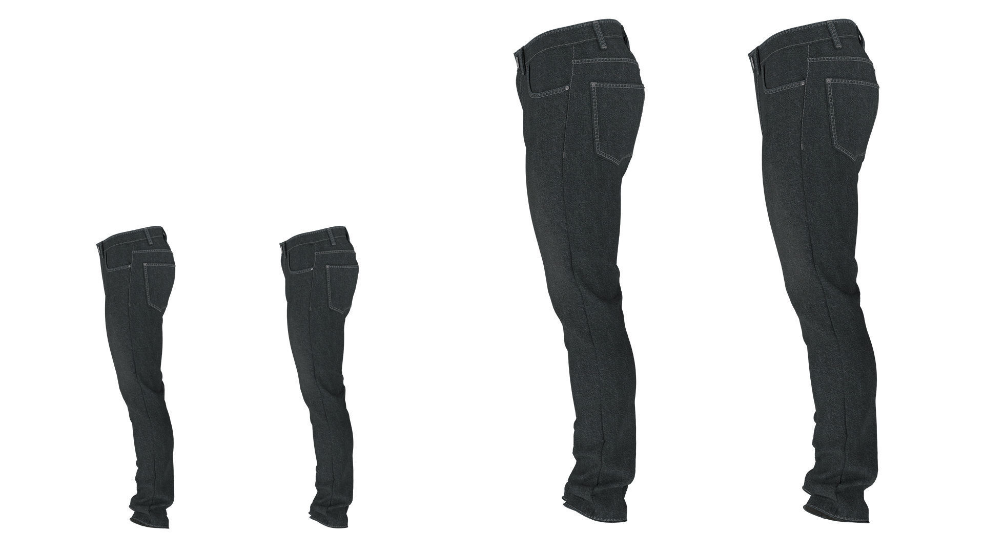 Men Jeans Fitted to Gen8 Body Mesh 3D model | CGTrader