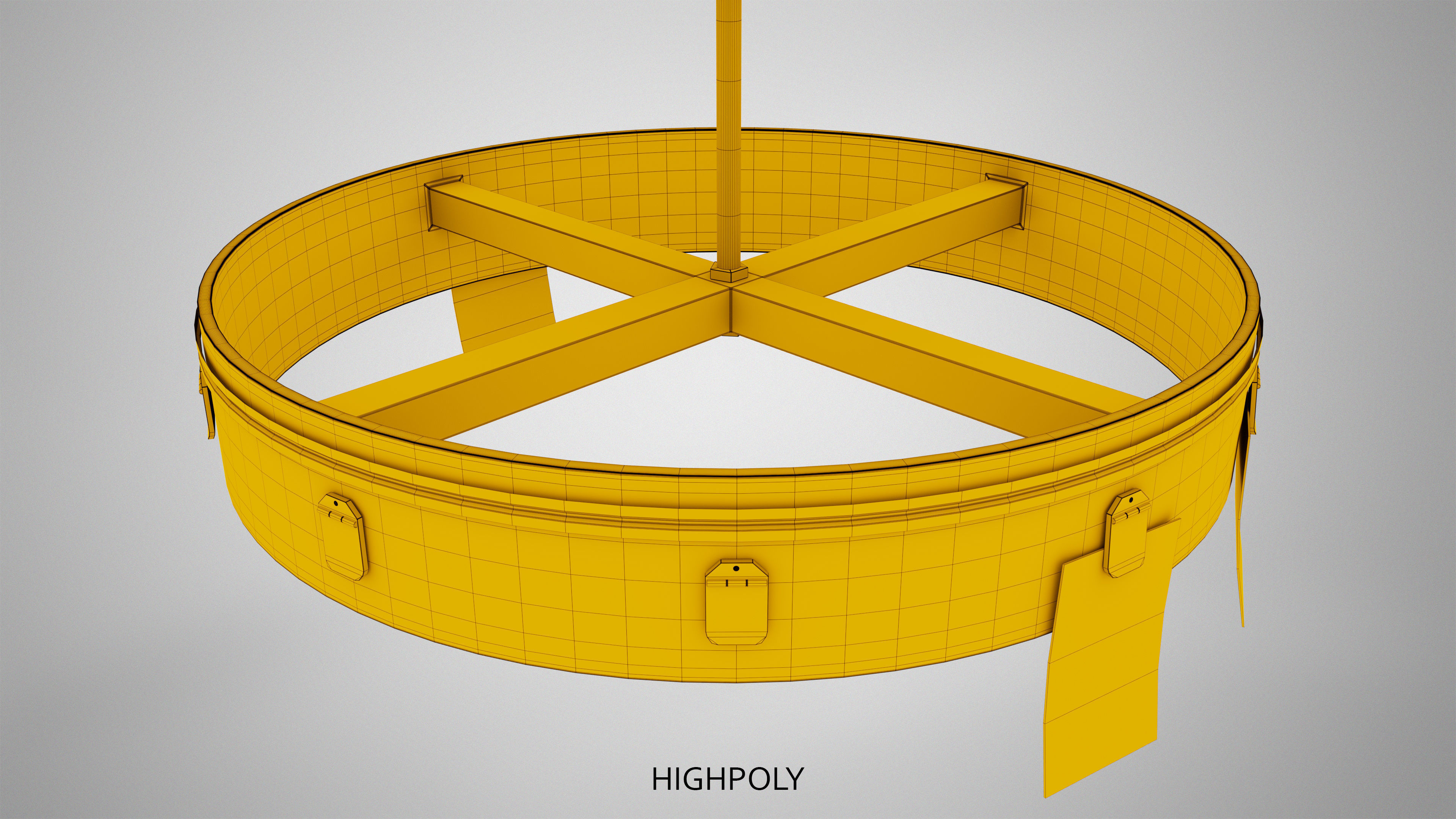 3D model Retro Cafe Ticket Holder - Old Diner Order Wheel Gameready VR ...