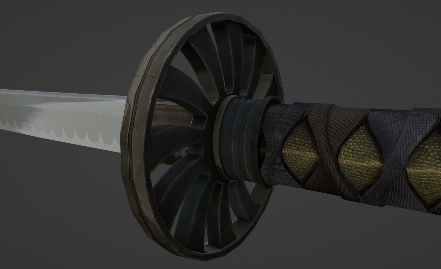 3D model Katana samurai sword VR / AR / low-poly | CGTrader