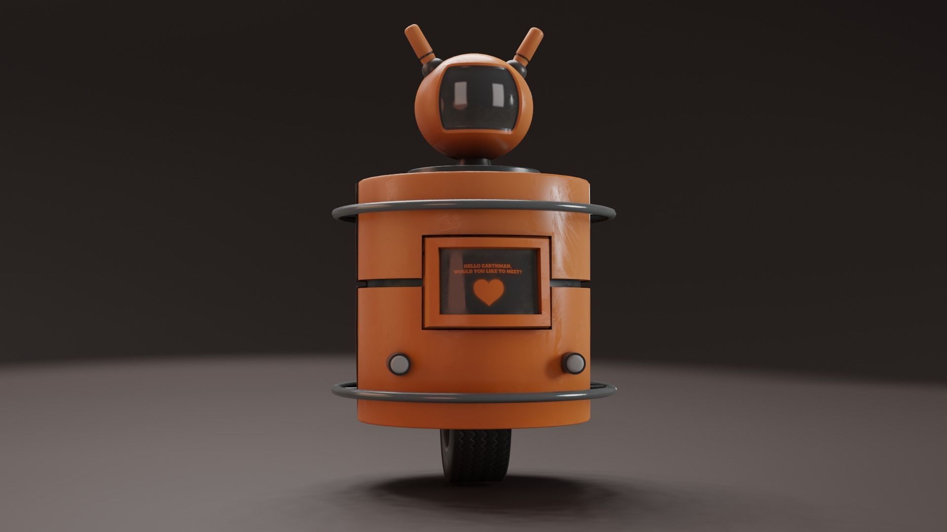 3D model The messenger orange robot VR / AR / low-poly | CGTrader