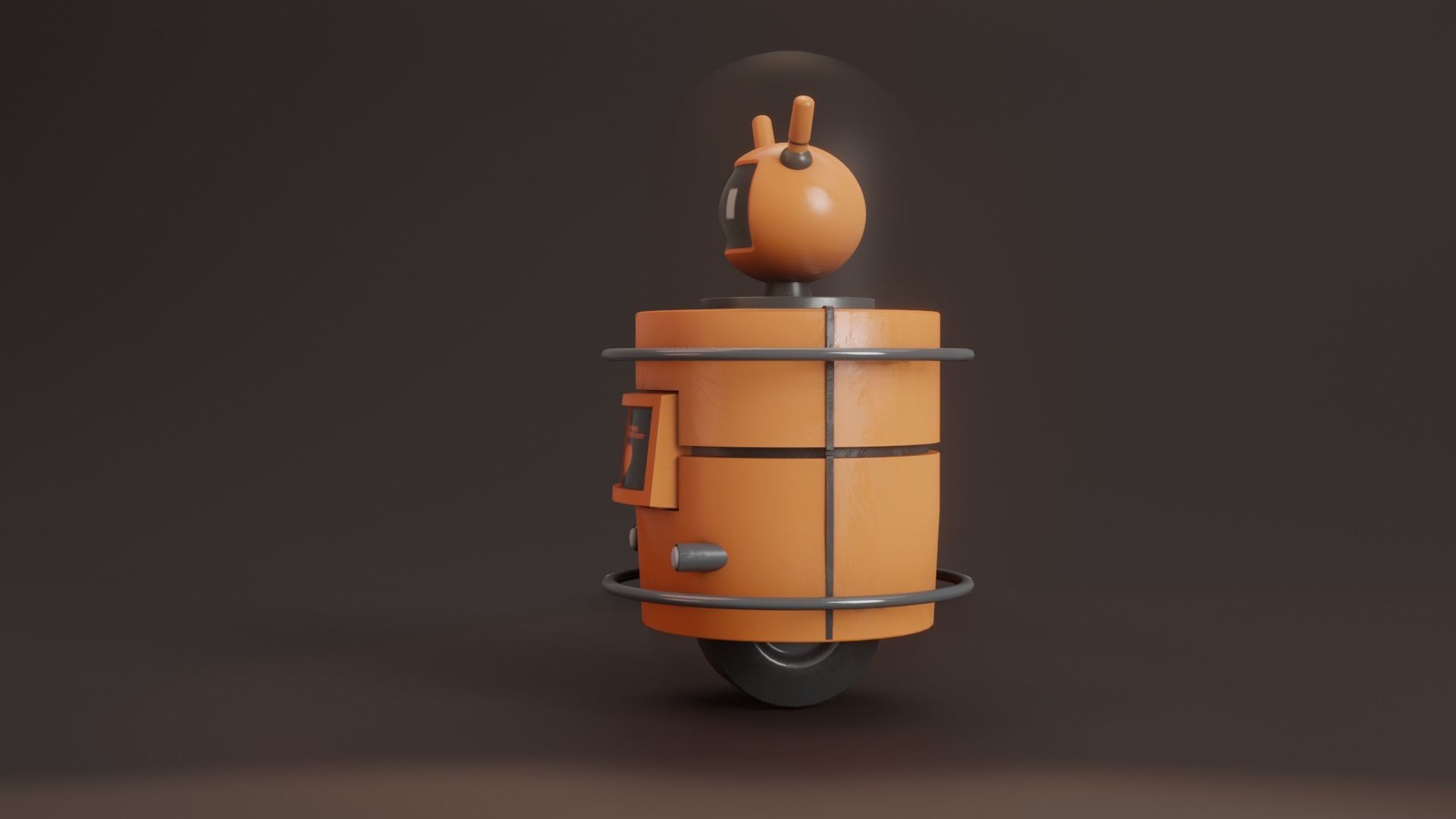 3D model The messenger orange robot VR / AR / low-poly | CGTrader