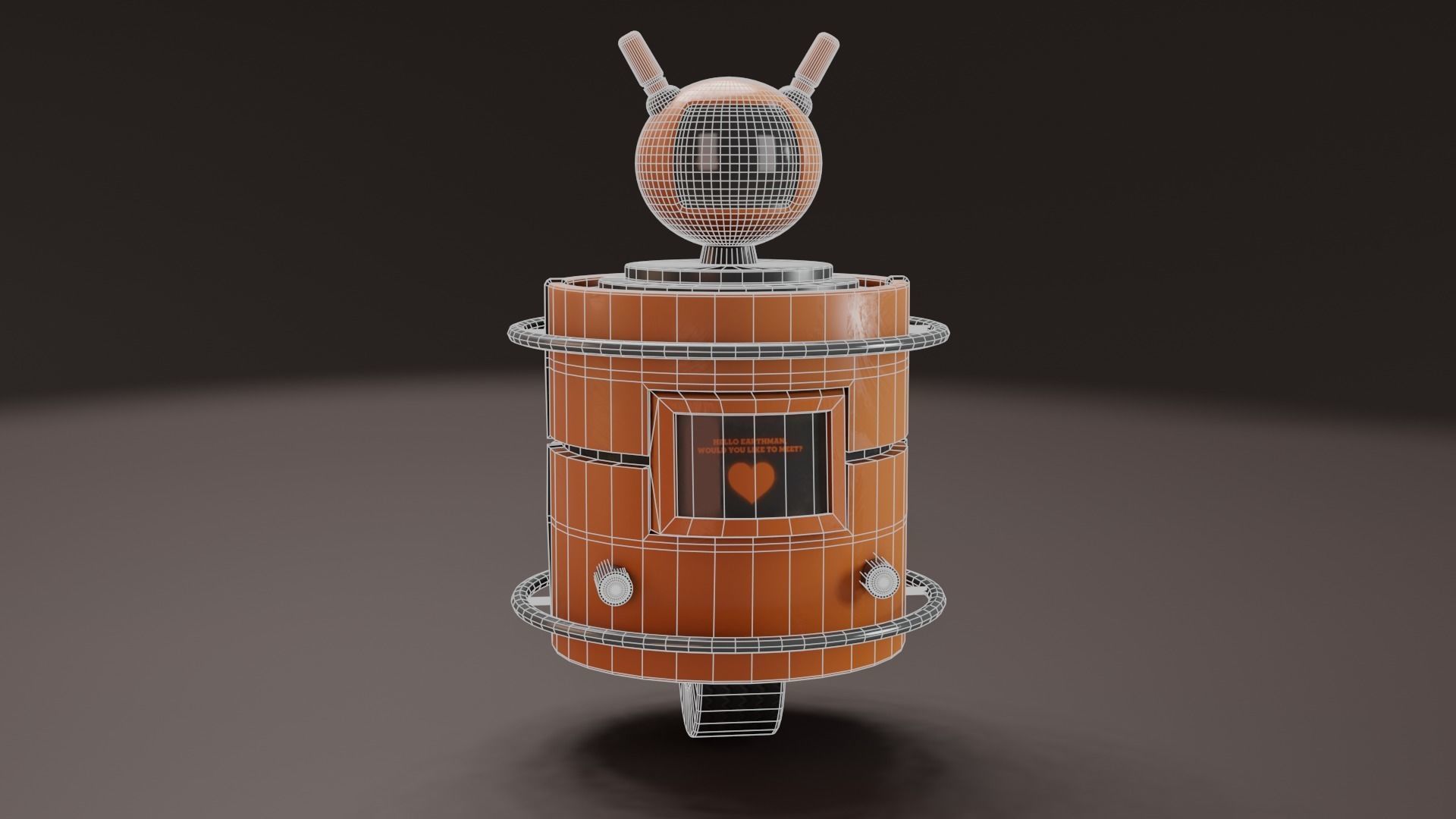 3D model The messenger orange robot VR / AR / low-poly | CGTrader