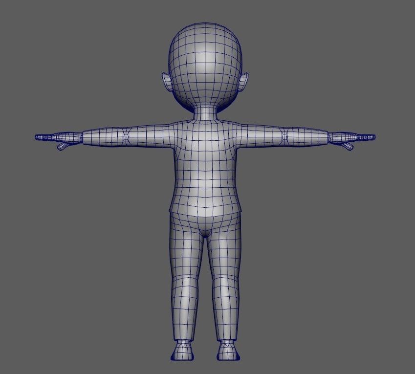 3D model Boy Base Mesh 3D Model - Low-poly 3D model VR / AR / low-poly ...