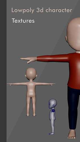 3D model Boy Base Mesh 3D Model - Low-poly 3D model VR / AR / low-poly ...