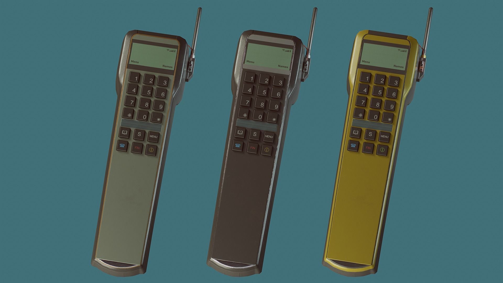 3D model Cyberpunk Cell phone Game-Ready Low-poly 3D model VR / AR ...