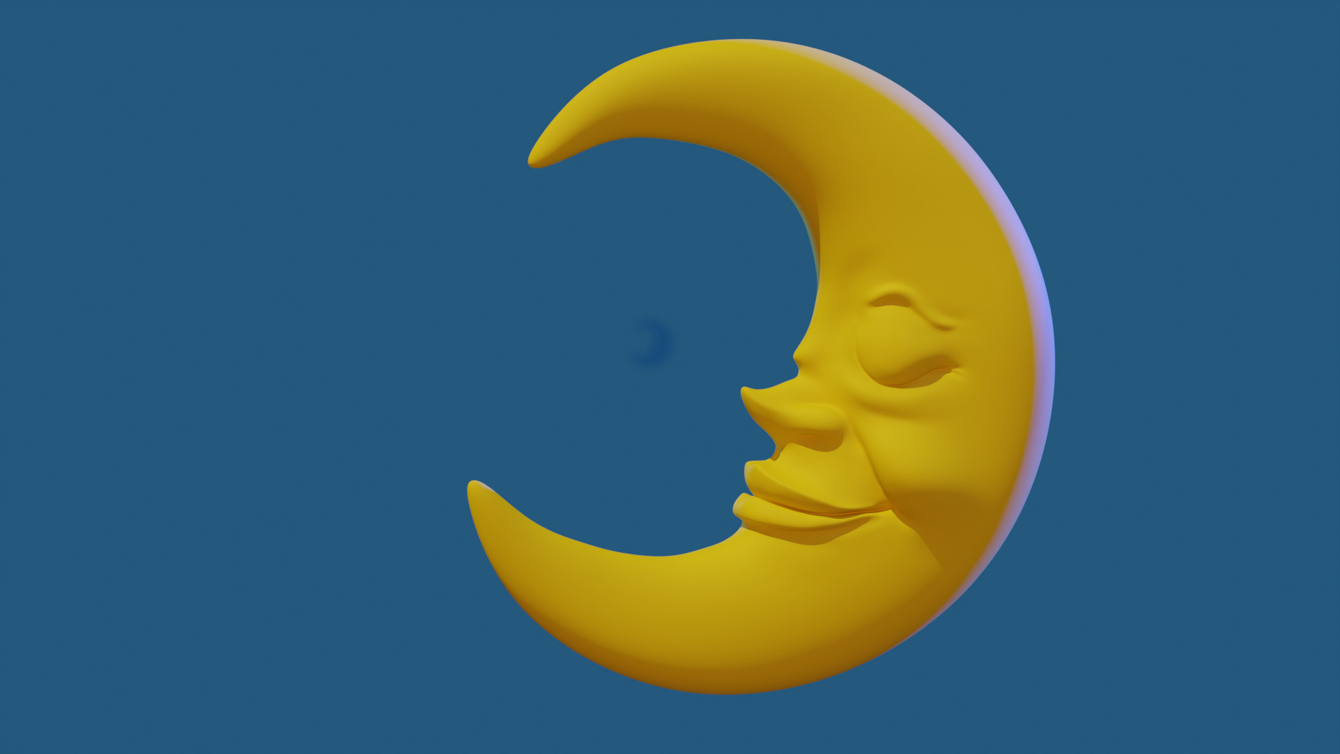 Stylized Cartoon Sculped High poly Moon 3D model 3D model | CGTrader