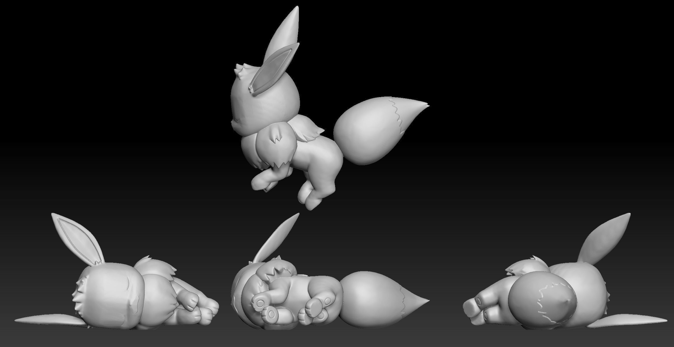 Pokemon Eevee 3D model 3D printable | CGTrader