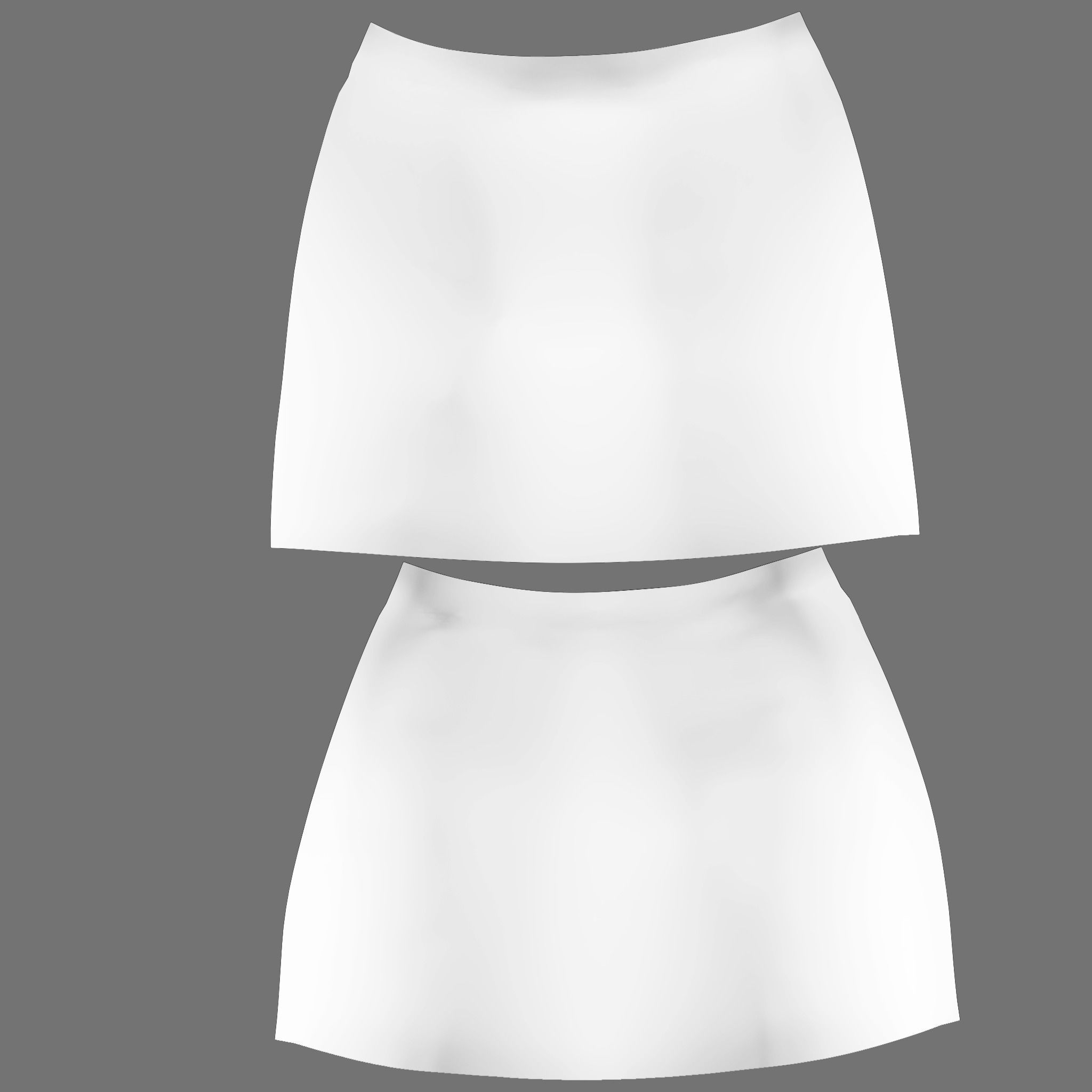 3d Model Elegant White Mini Skirt Vr Ar Low Poly Cgtrader