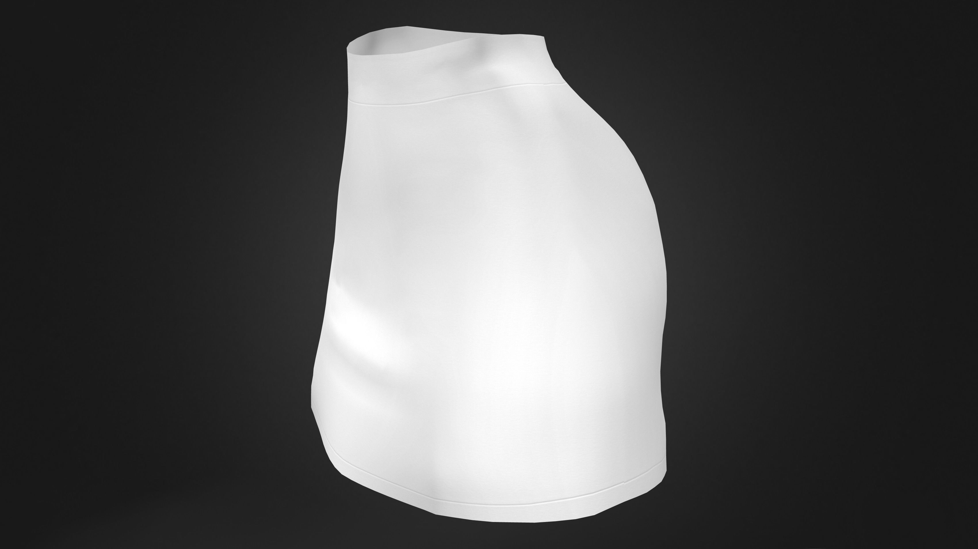 3D model Elegant White Mini Skirt VR / AR / low-poly | CGTrader