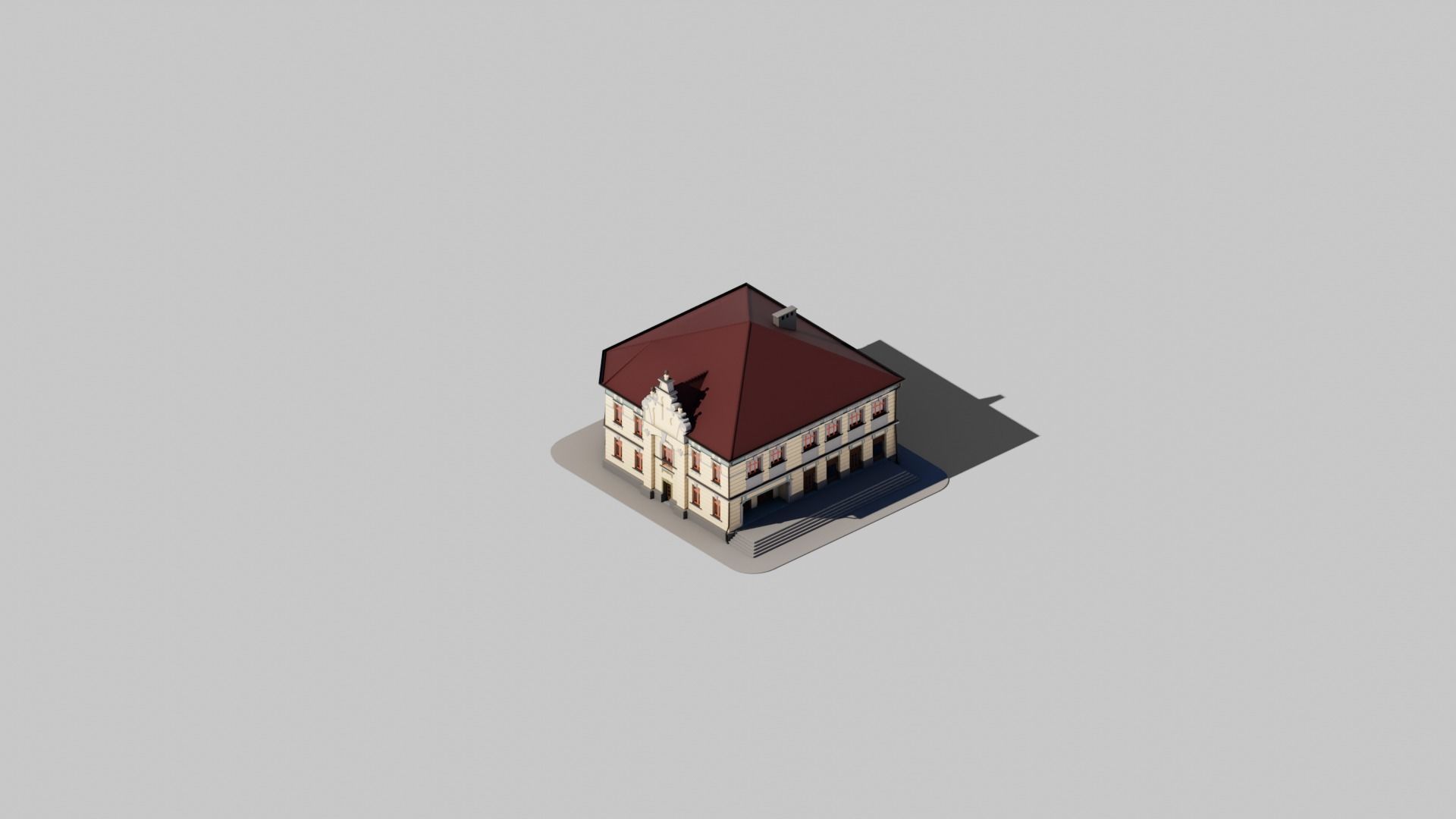 3D Model Collection 20 Eastern European Buildings VOL1 VR / AR / low ...