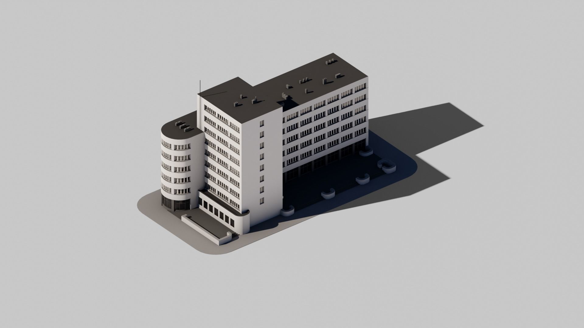 3D Model Collection 20 Eastern European Buildings VOL1 VR / AR / low ...