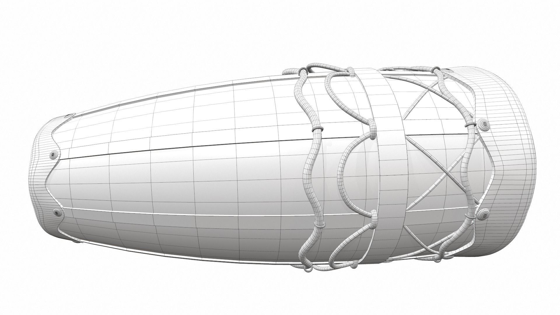 Decorated drum 3D model | CGTrader