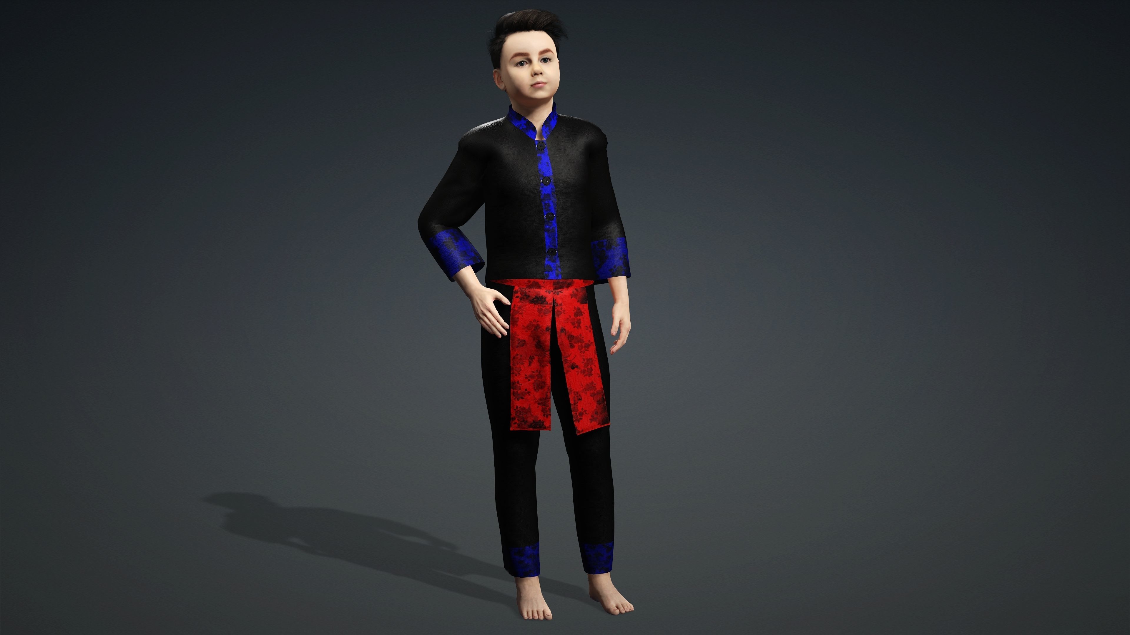 Hmong boy suit 3D model | CGTrader