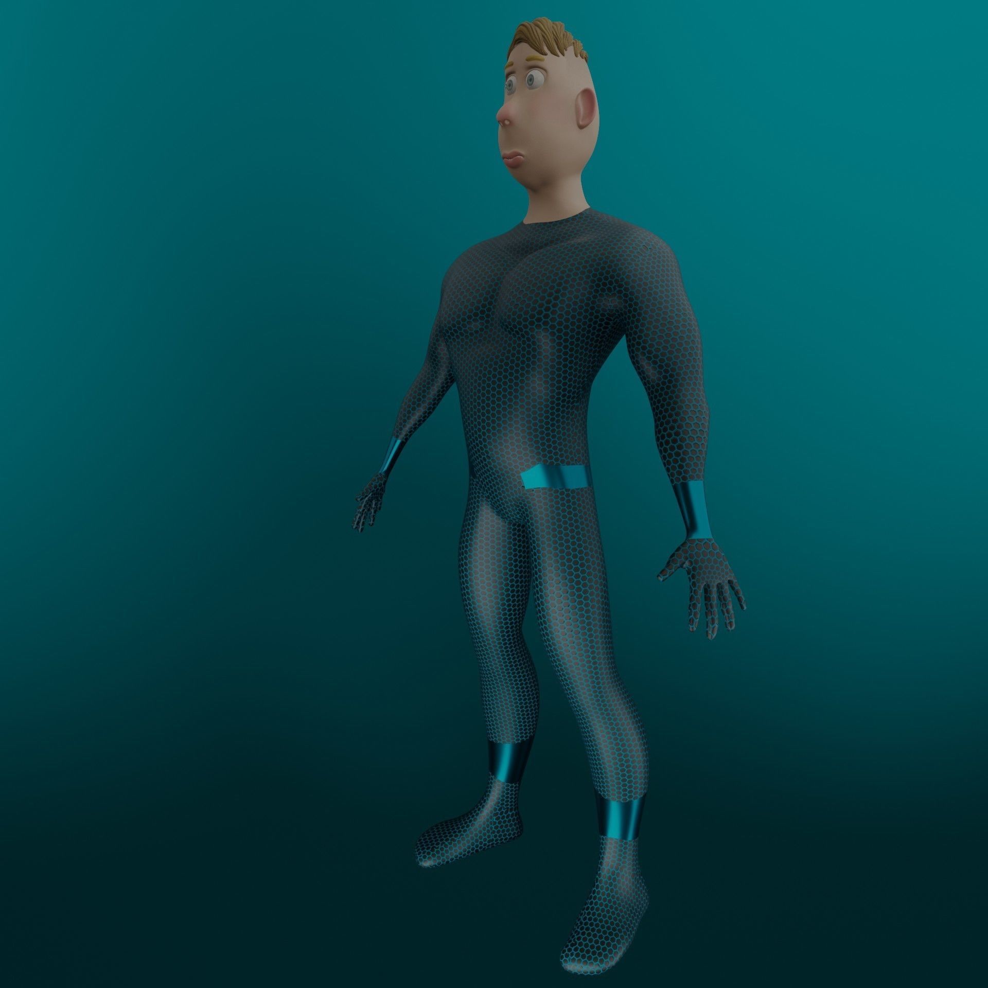 super hero character 3D model rigged | CGTrader