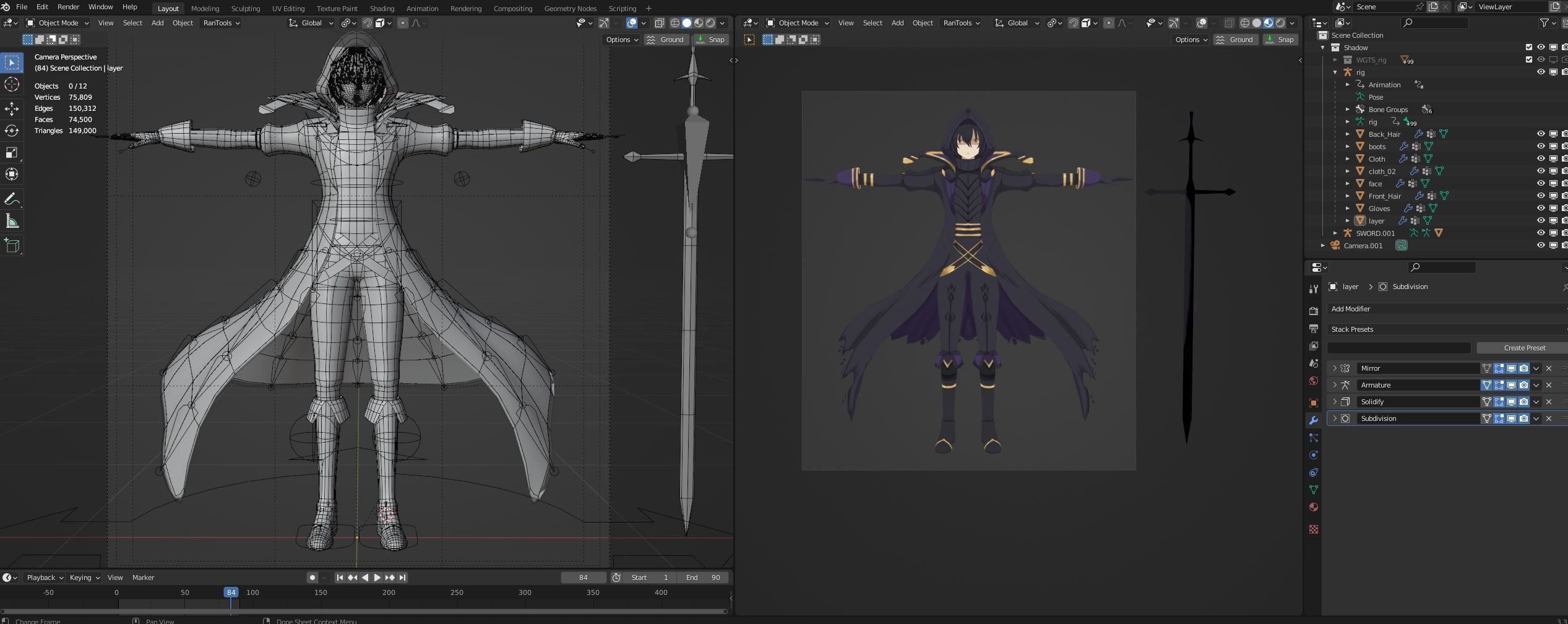 Shadow Kage no Jitsuryokusha ni Naritakute 3D model rigged | CGTrader