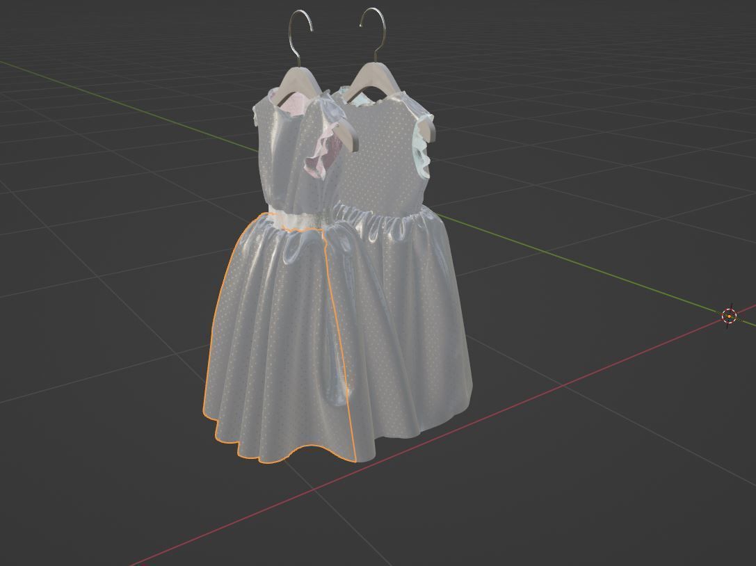 Girl dress free 3D model | CGTrader