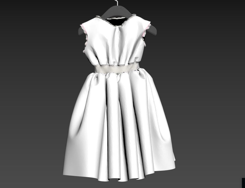 Girl dress free 3D model | CGTrader