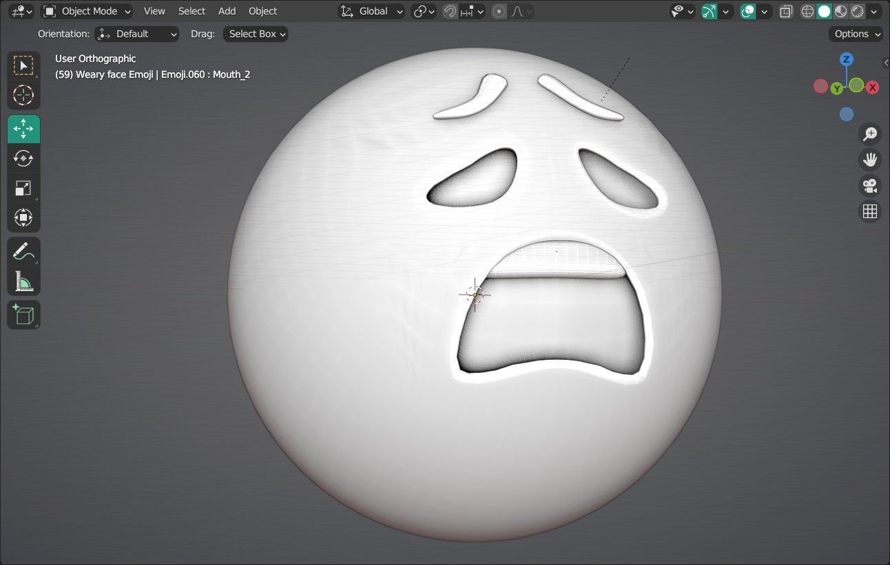 3D model Weary face Animated Emoji VR / AR / low-poly | CGTrader