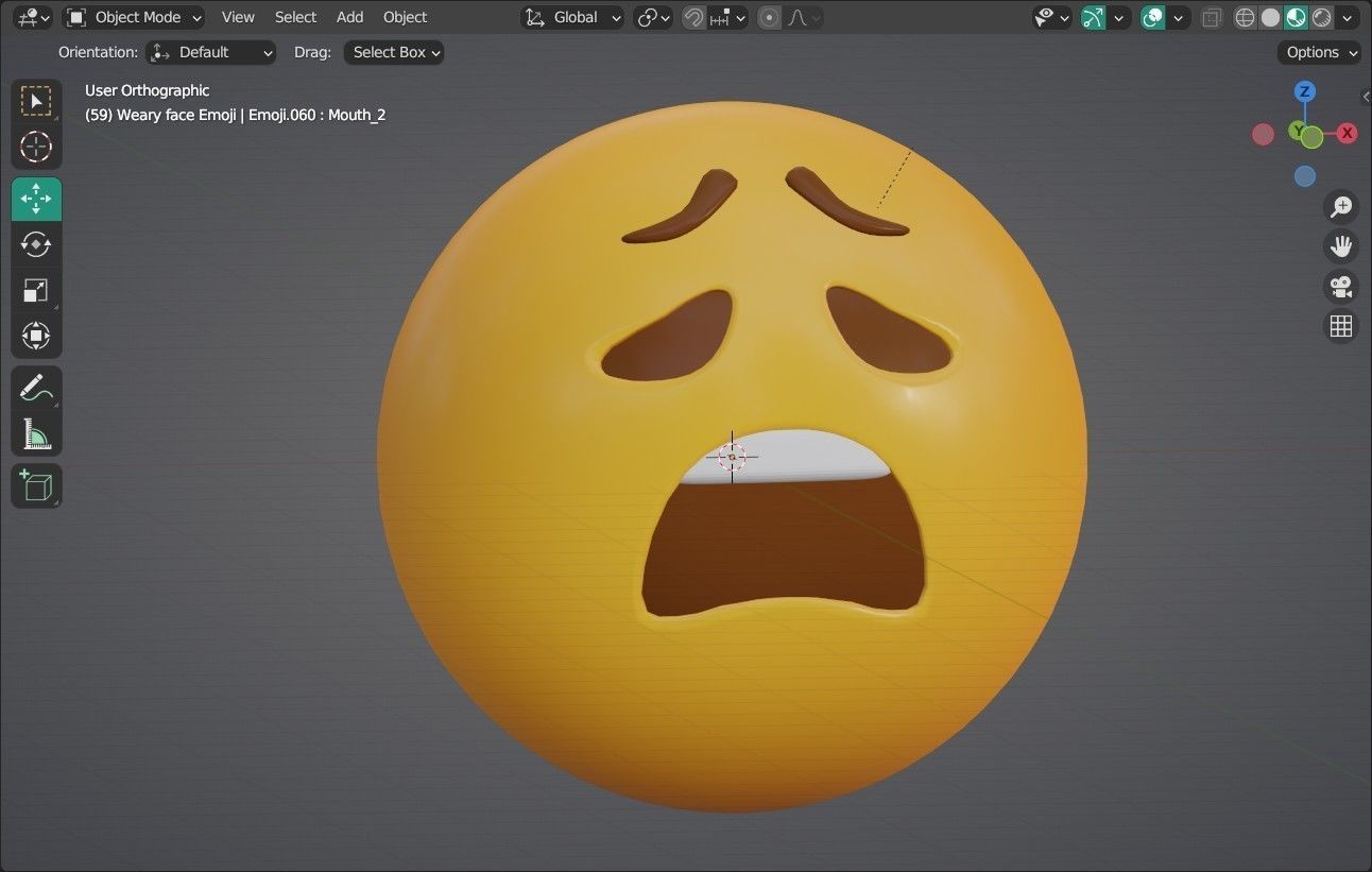 3D model Weary face Animated Emoji VR / AR / low-poly | CGTrader
