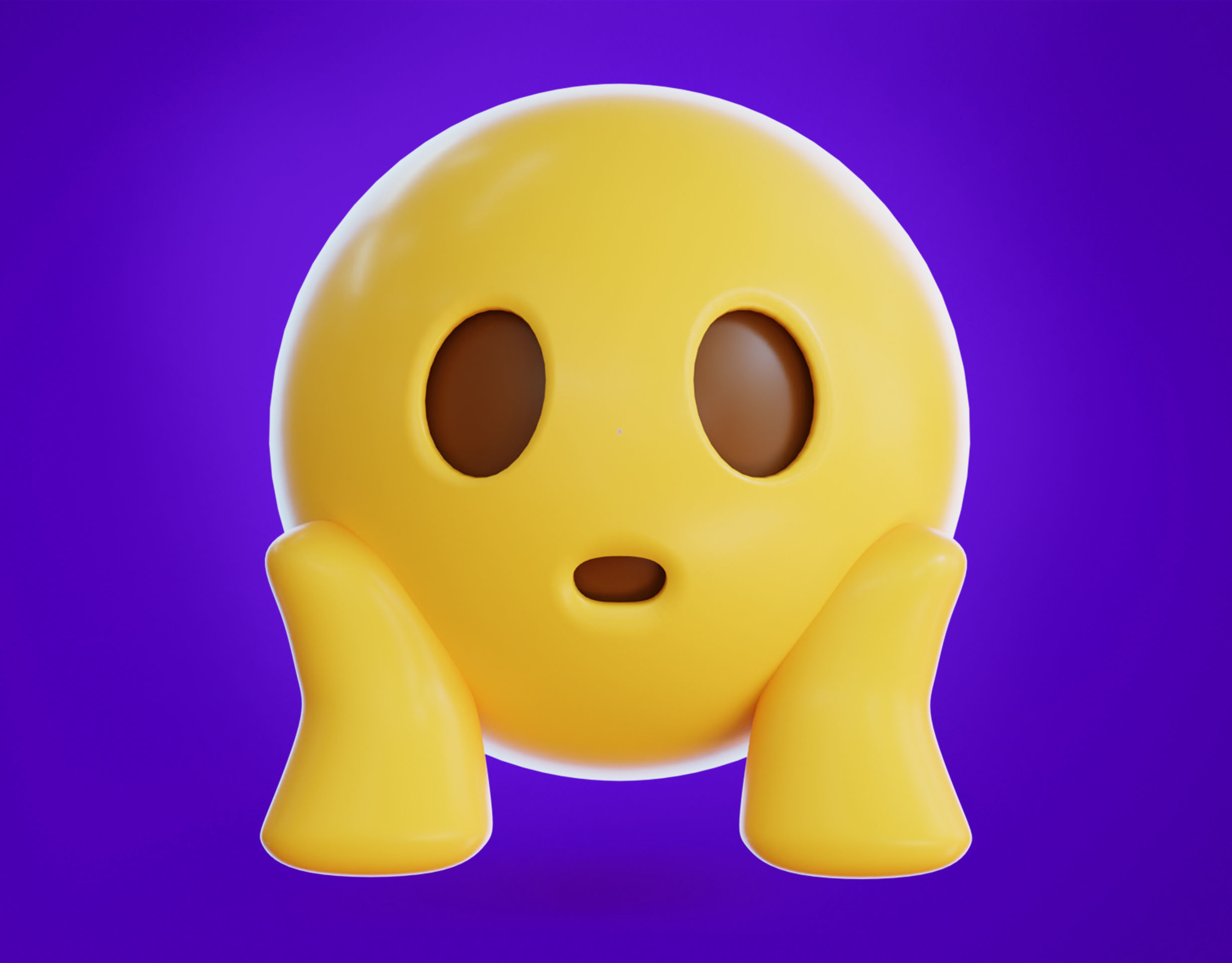 3D model Screaming in fear Animated Emoji VR / AR / low-poly | CGTrader