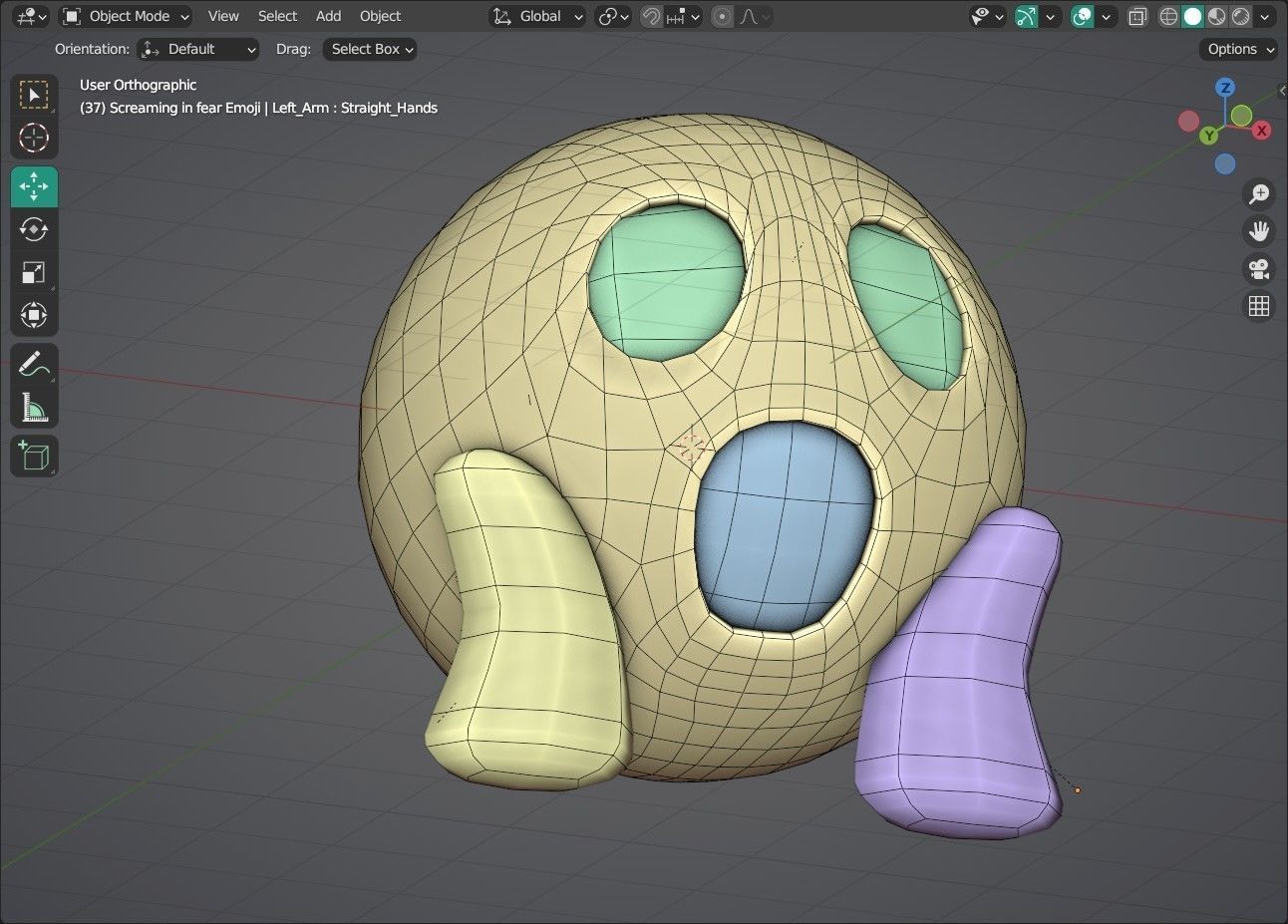 3D model Screaming in fear Animated Emoji VR / AR / low-poly | CGTrader
