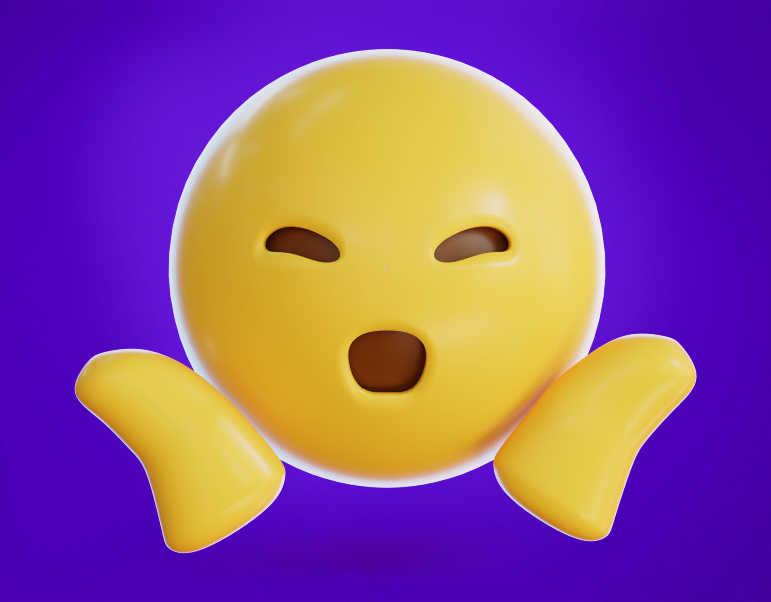 3D model Screaming in fear Animated Emoji VR / AR / low-poly | CGTrader