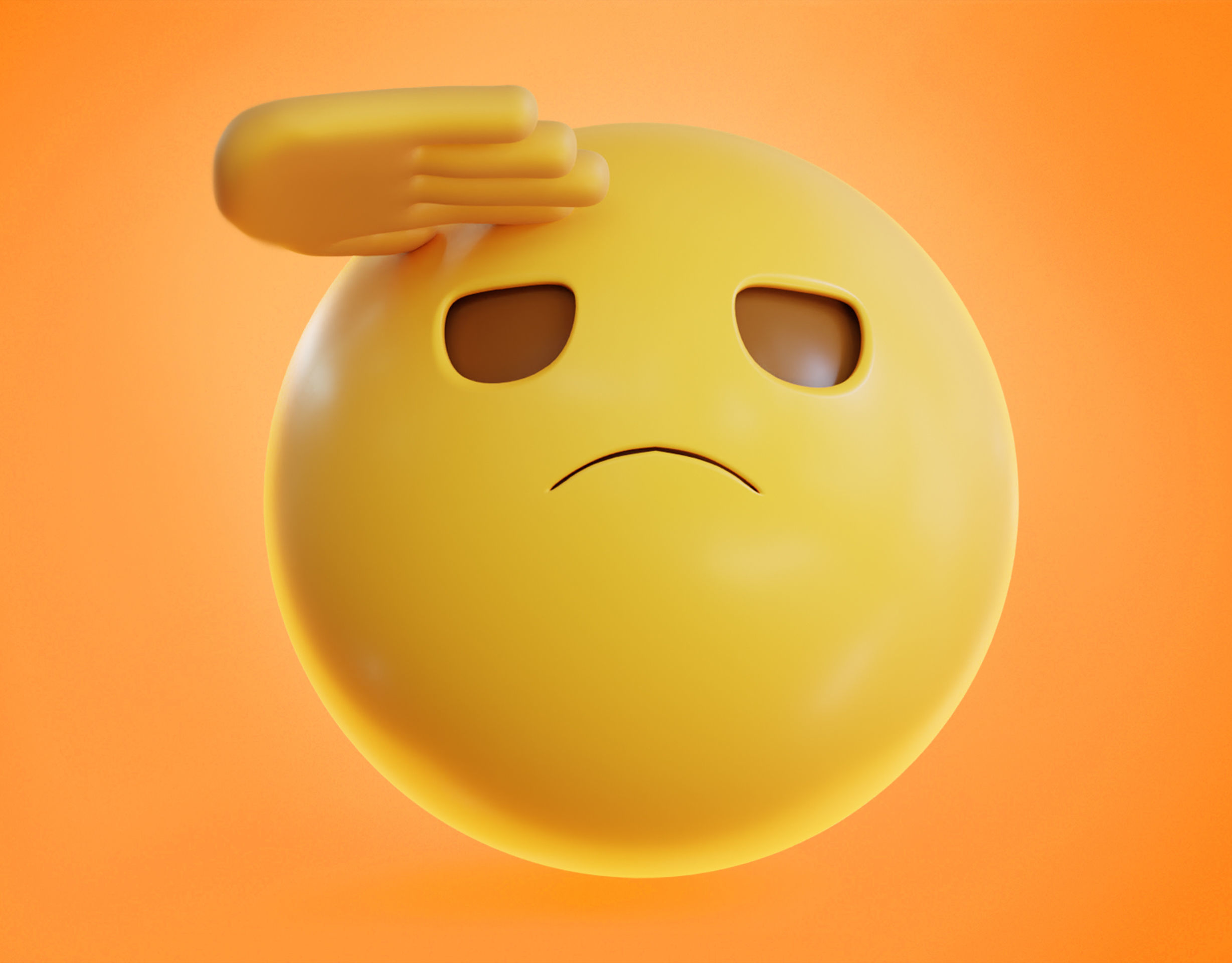 3D model Saluting face Animated Emoji VR / AR / low-poly | CGTrader