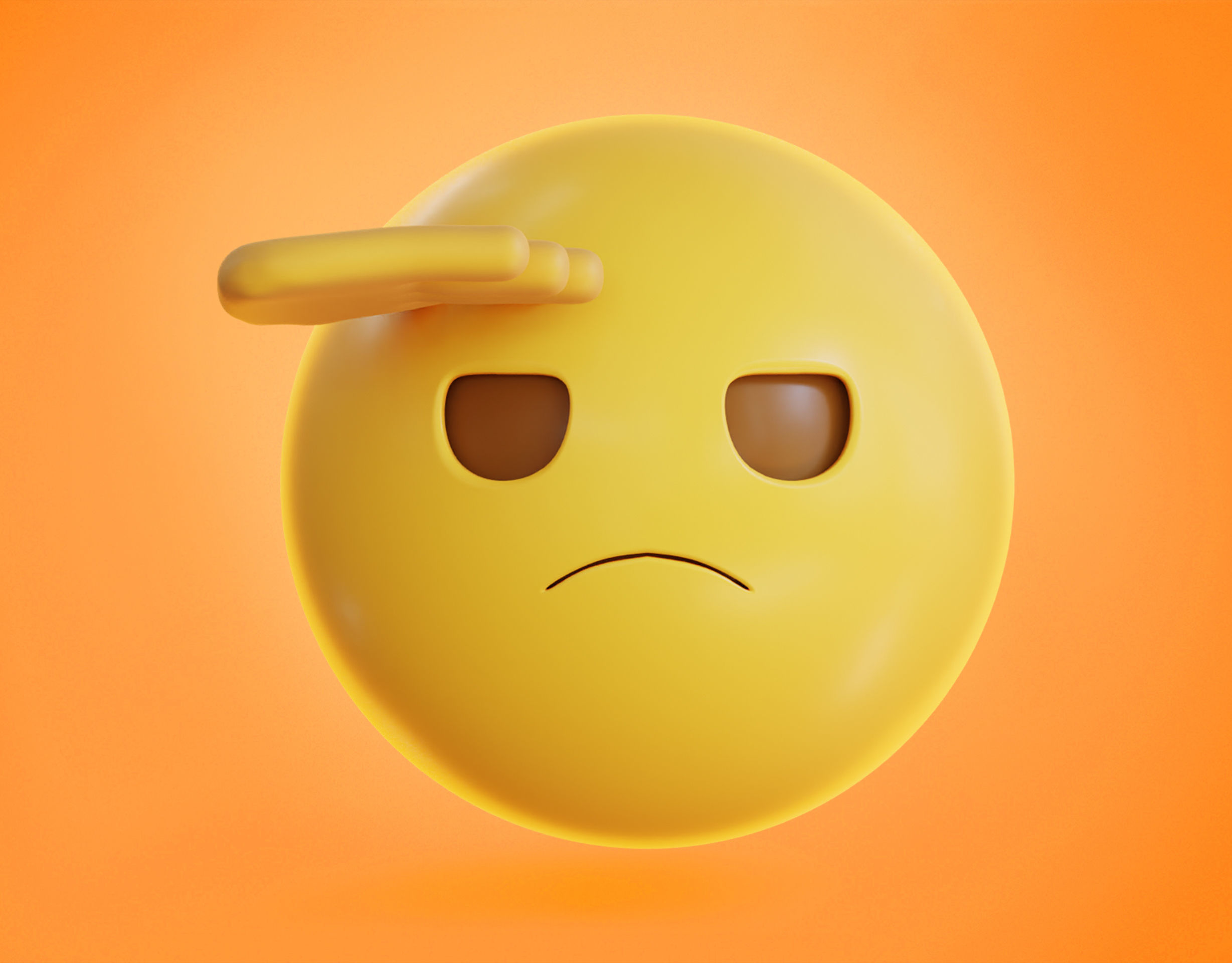 3D model Saluting face Animated Emoji VR / AR / low-poly | CGTrader
