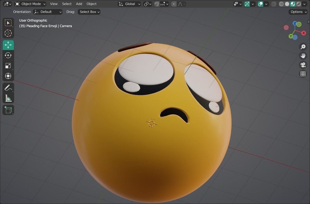 3D model Pleading Face Animated Emoji VR / AR / low-poly | CGTrader