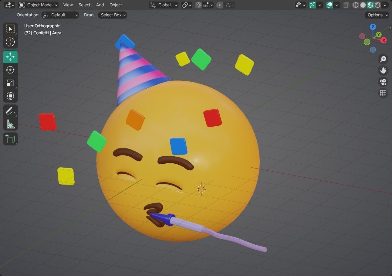 3D model Party Face Animated Emoji VR / AR / low-poly | CGTrader