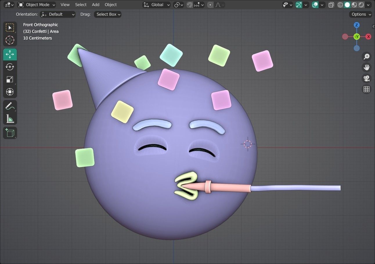 3D model Party Face Animated Emoji VR / AR / low-poly | CGTrader