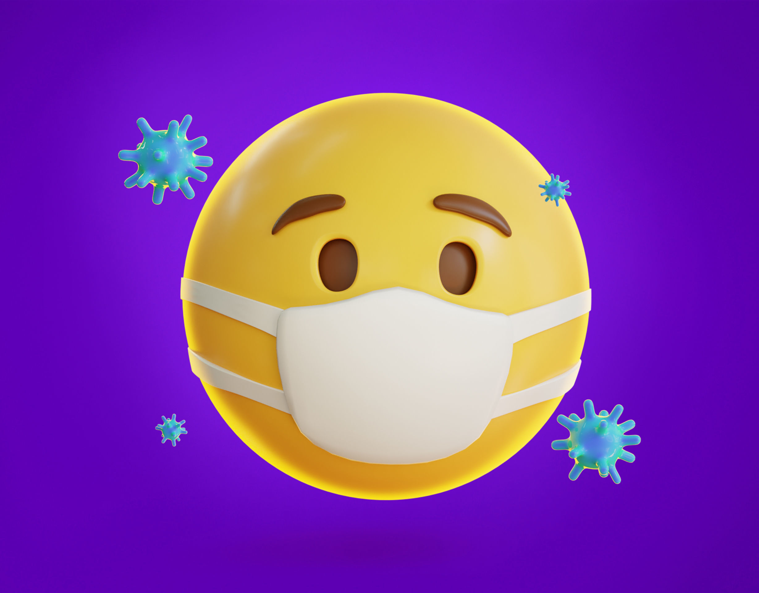 3D model Medical Mask face Animated Emoji VR / AR / low-poly | CGTrader