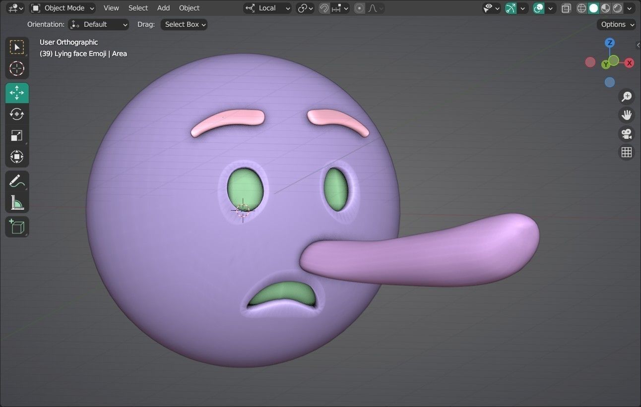 3D model Lying face Animated Emoji VR / AR / low-poly | CGTrader