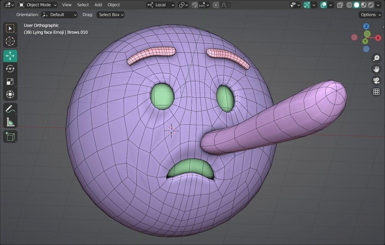 3D model Lying face Animated Emoji VR / AR / low-poly | CGTrader