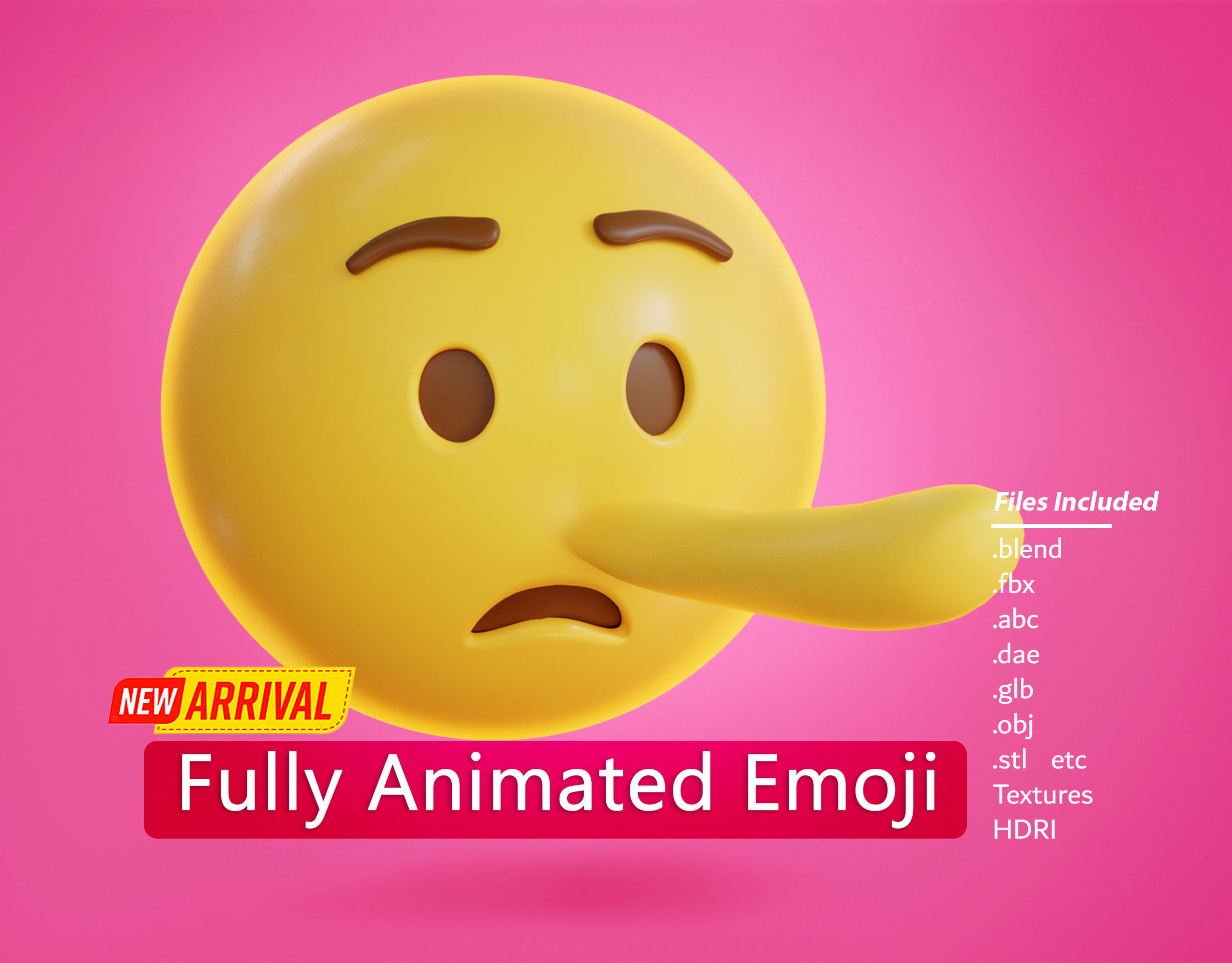3D model Lying face Animated Emoji VR / AR / low-poly | CGTrader