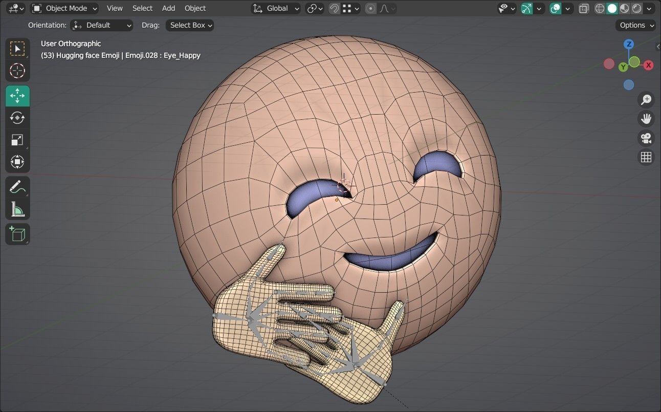 3D model Hugging face Animated Emoji VR / AR / low-poly | CGTrader