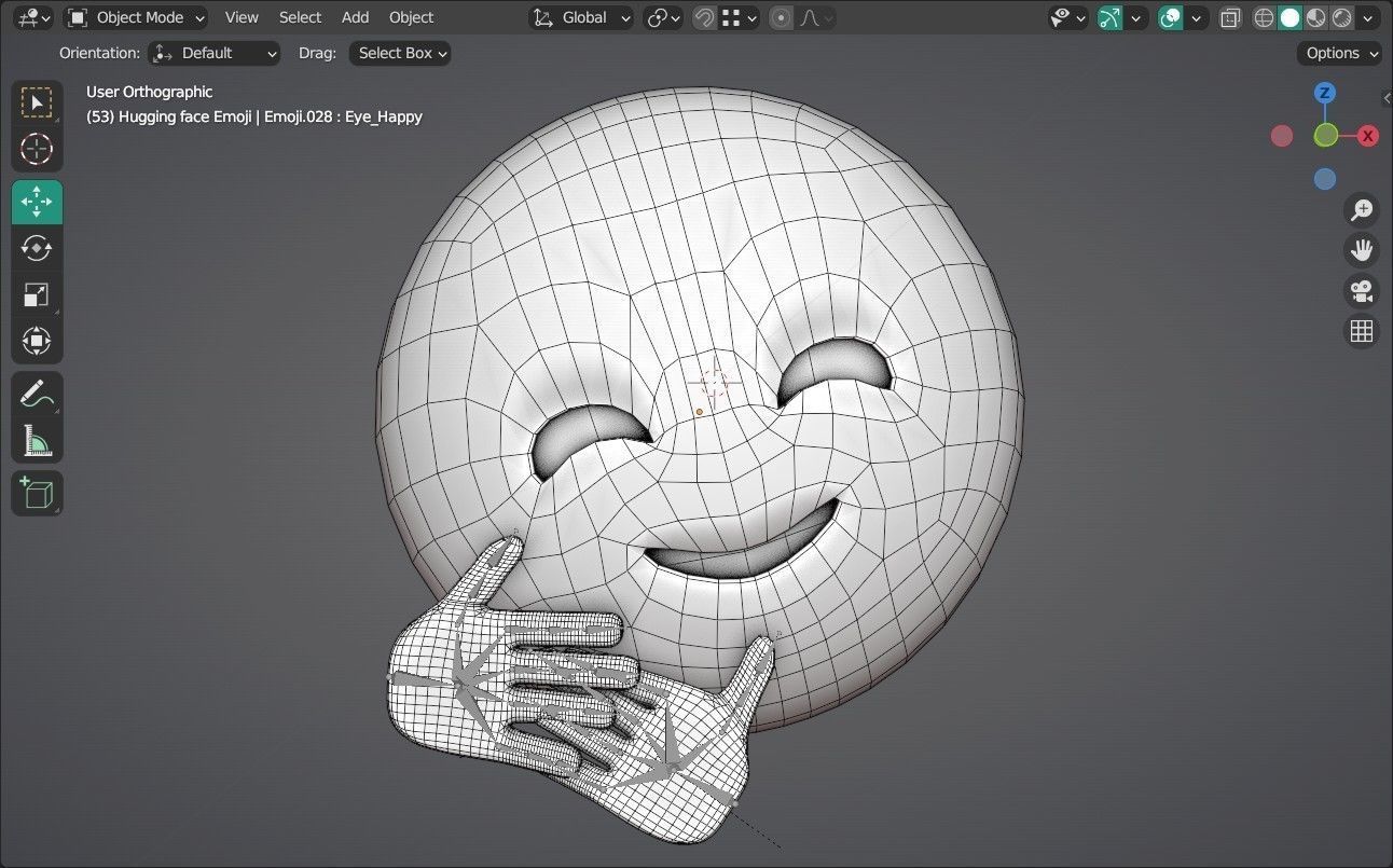 3D model Hugging face Animated Emoji VR / AR / low-poly | CGTrader