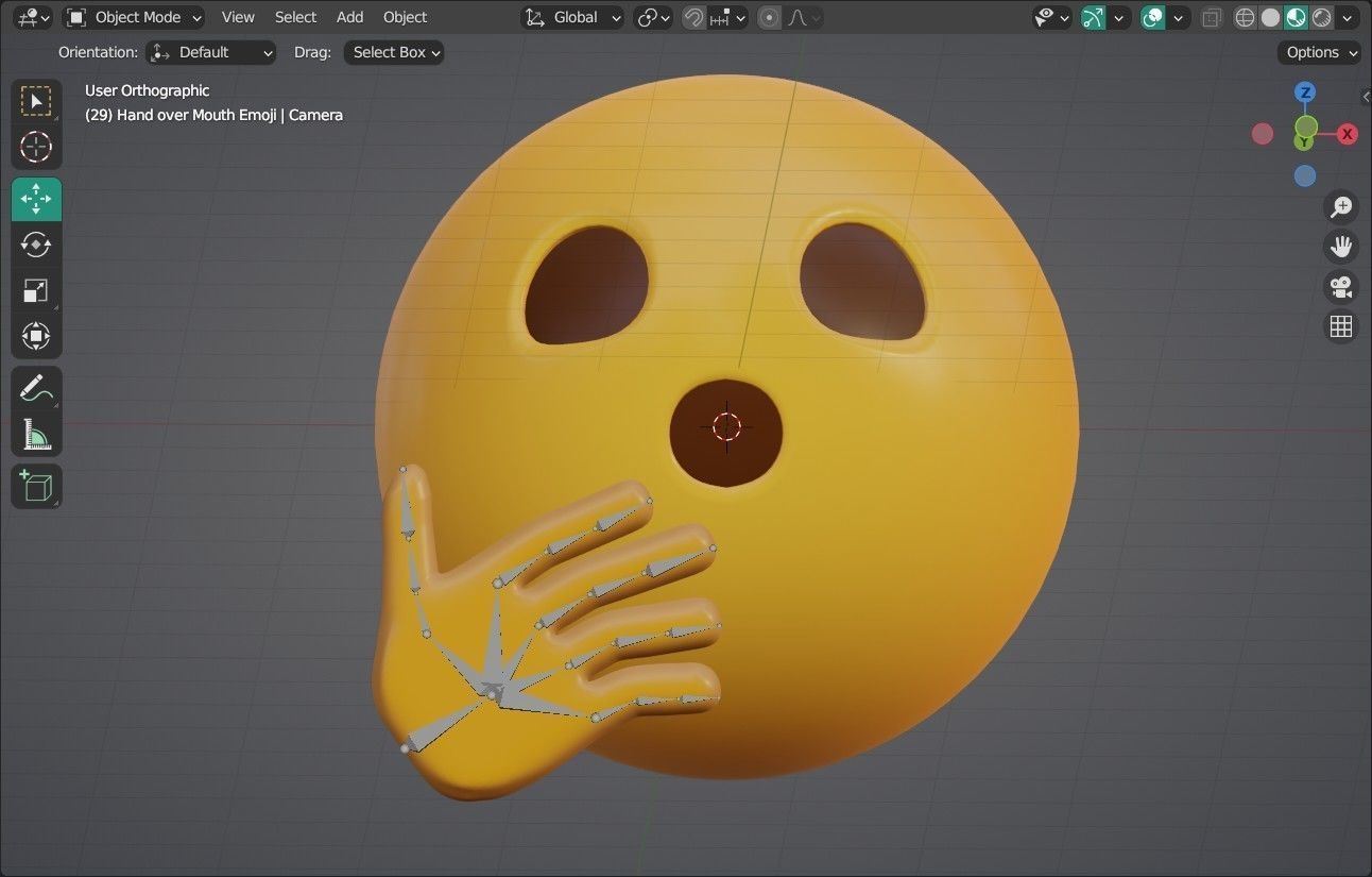 3D model Hand over Mouth Animated Emoji VR / AR / low-poly | CGTrader