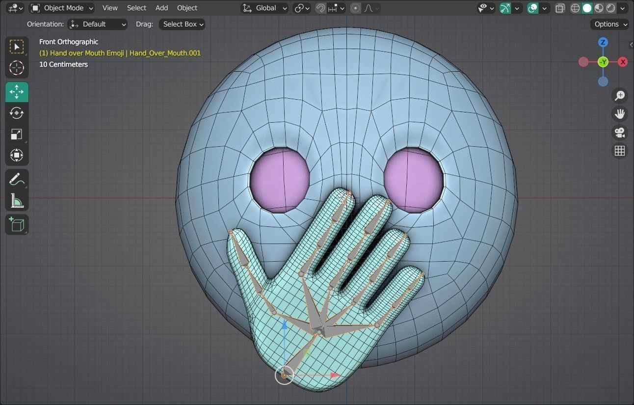 3D model Hand over Mouth Animated Emoji VR / AR / low-poly | CGTrader