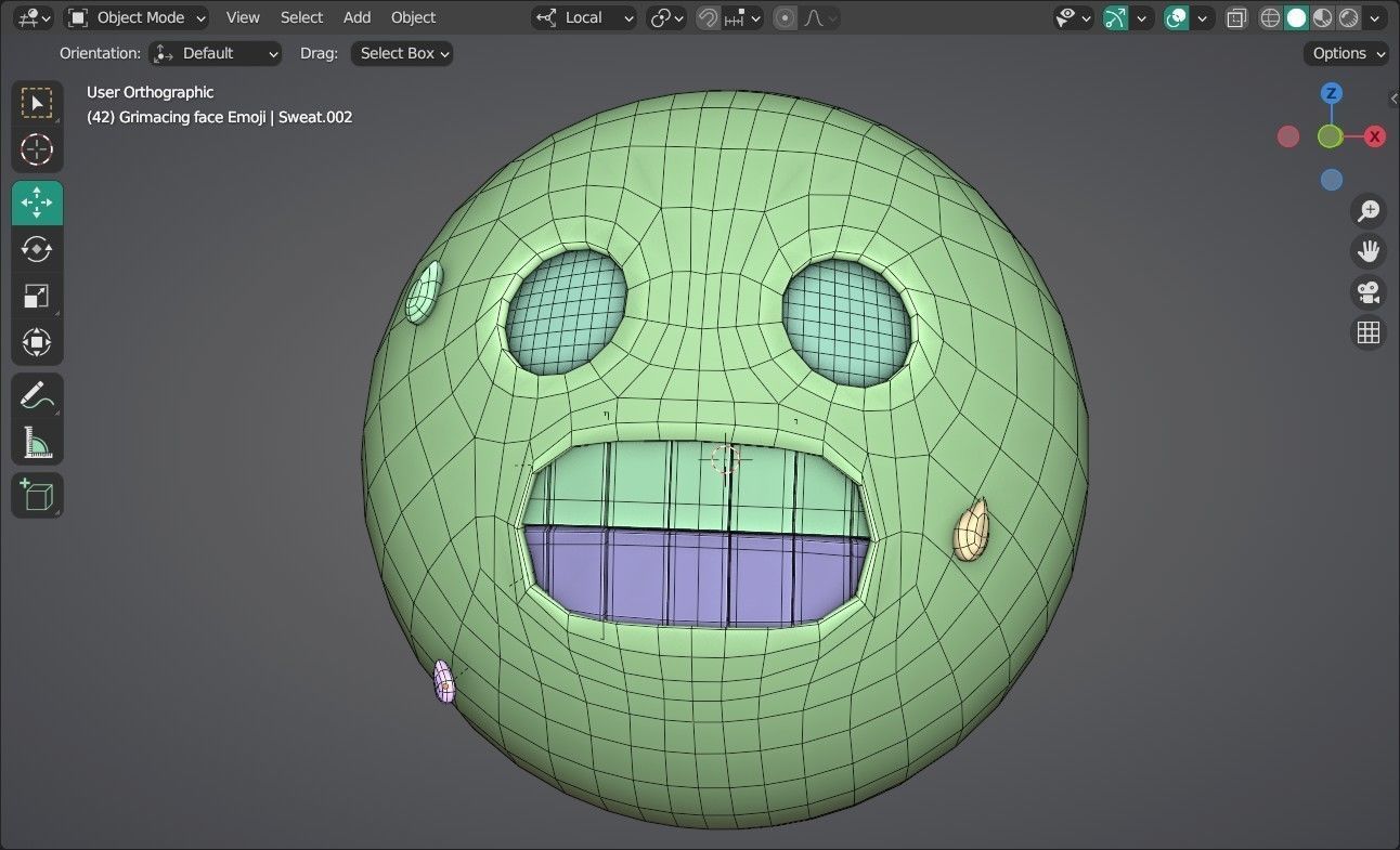 3D model Grimacing face Animated Emoji VR / AR / low-poly | CGTrader