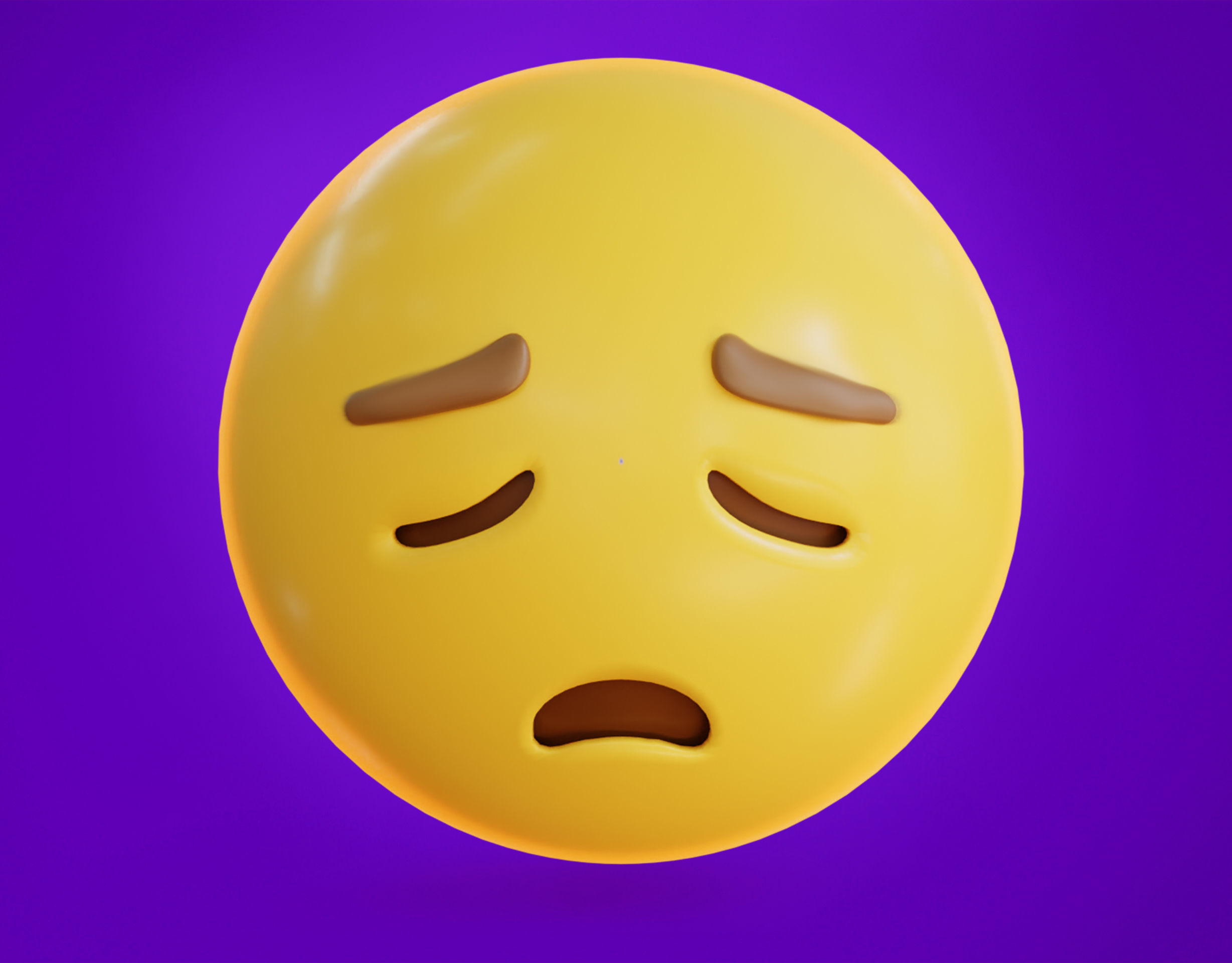 3D model Fearful face Animated Emoji VR / AR / low-poly | CGTrader
