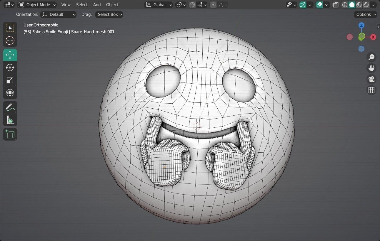 3D model Fake a Smile Animated Emoji VR / AR / low-poly | CGTrader