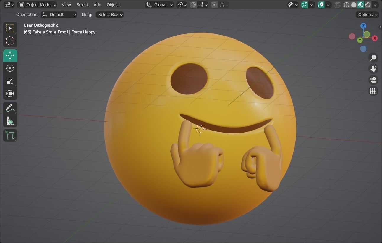 3D model Fake a Smile Animated Emoji VR / AR / low-poly | CGTrader