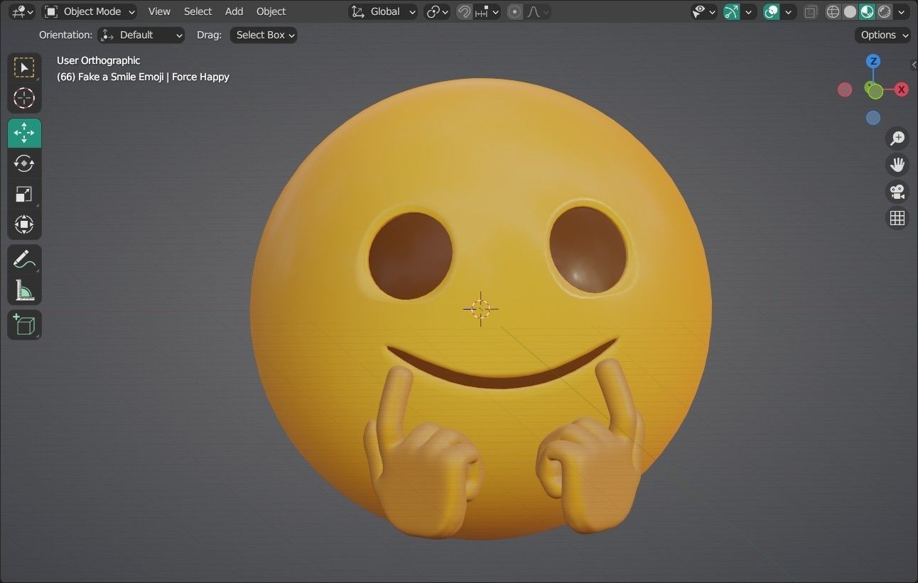 3D model Fake a Smile Animated Emoji VR / AR / low-poly | CGTrader