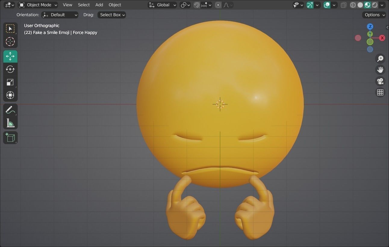 3D model Fake a Smile Animated Emoji VR / AR / low-poly | CGTrader