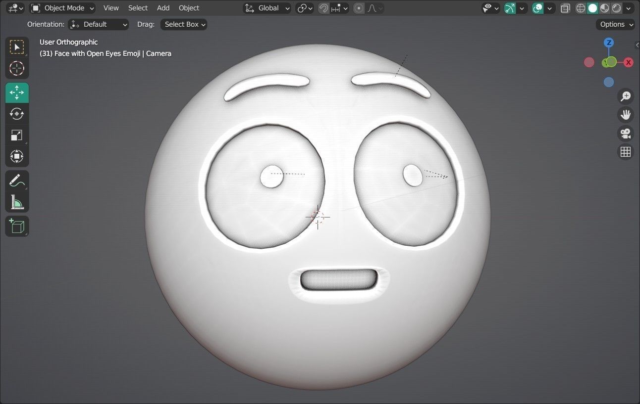 3D model Face with Open Eyes Animated Emoji VR / AR / low-poly | CGTrader