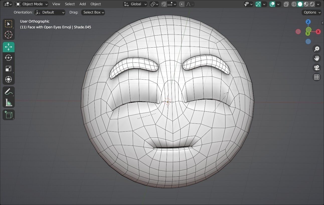3D model Face with Open Eyes Animated Emoji VR / AR / low-poly | CGTrader