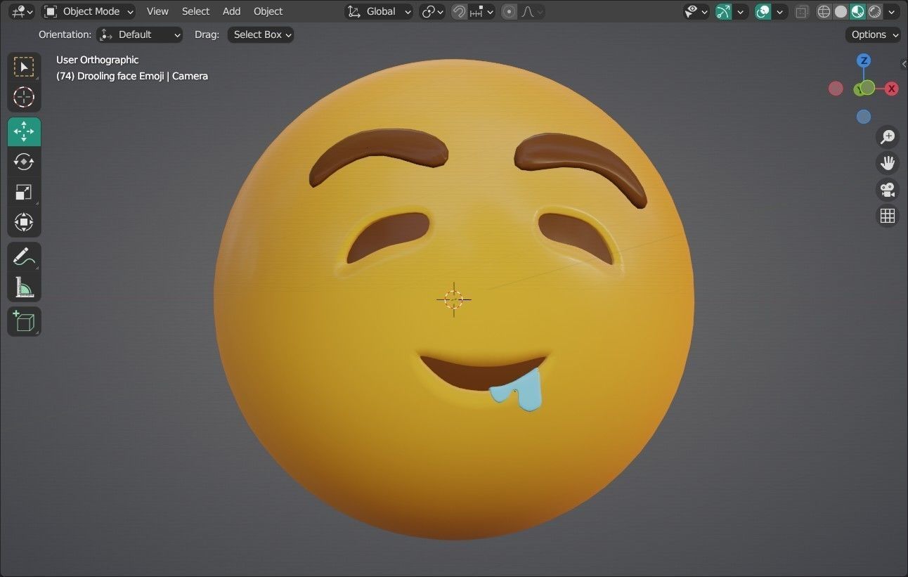3D model Drooling face Animated Emoji VR / AR / low-poly | CGTrader