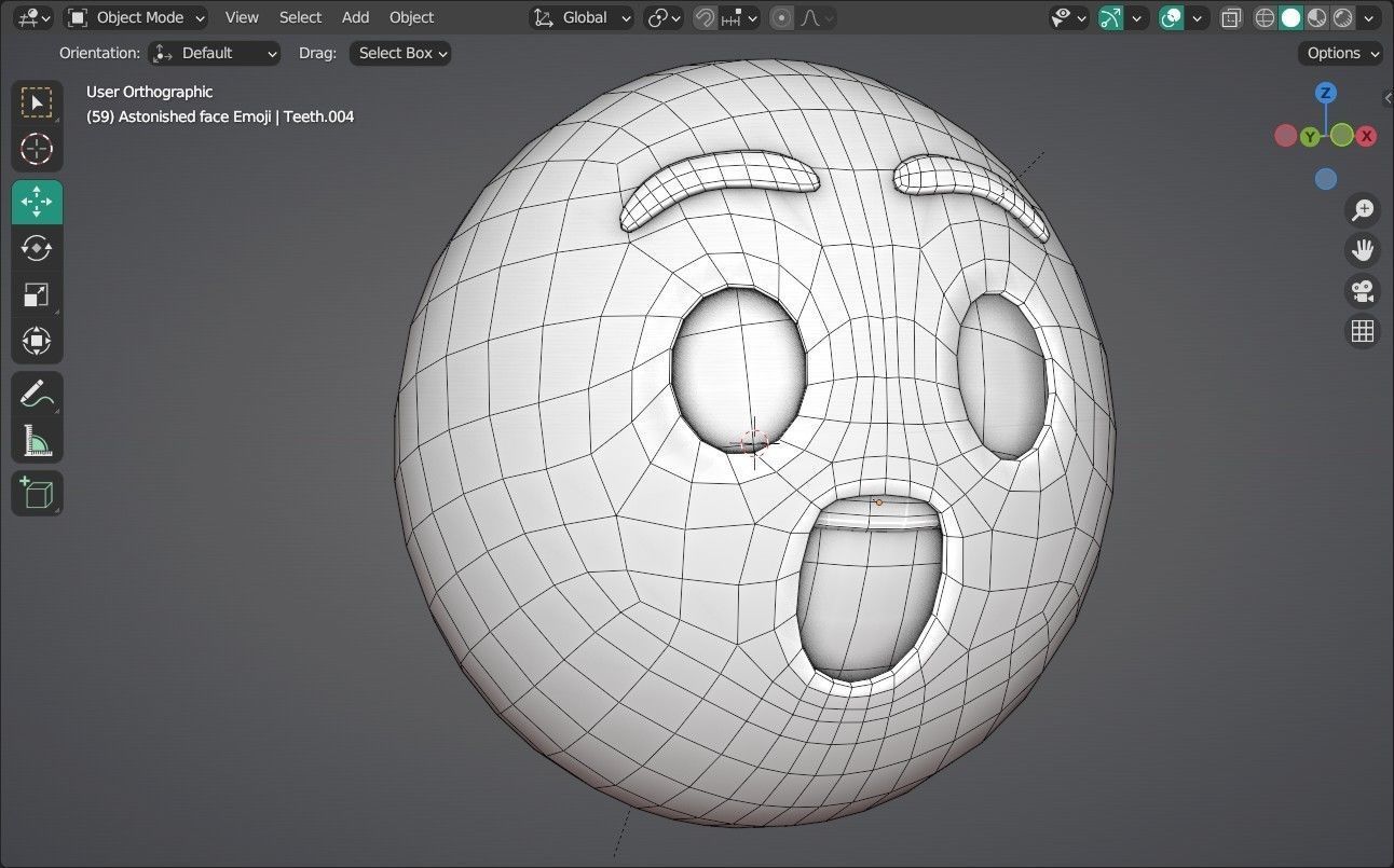 3D model Astonished face Animated Emoji VR / AR / low-poly | CGTrader