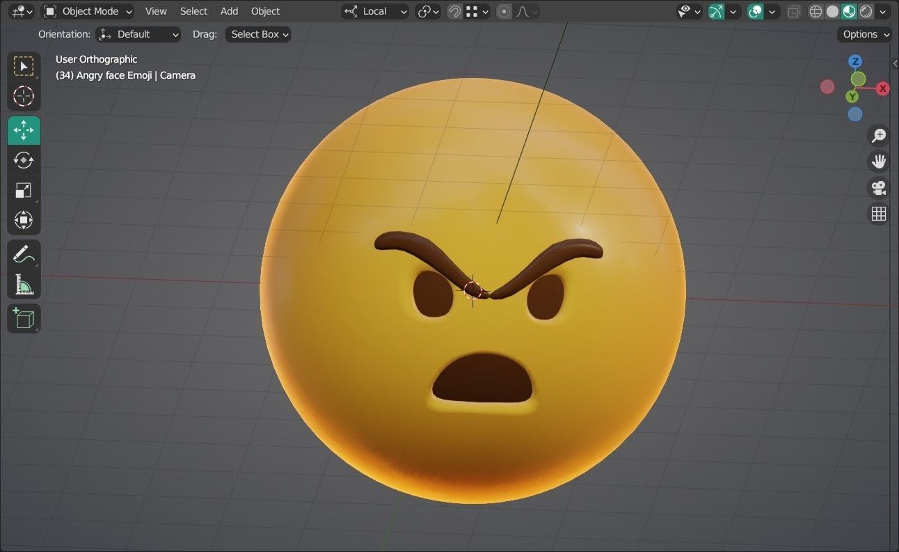 3D model Angry face Animated Emoji VR / AR / low-poly | CGTrader